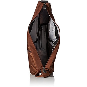 AmeriBag Small Distressed Nylon Healthy Back Bag, Brown