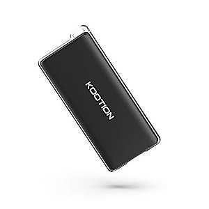 KOOTION Portable External SSD 120GB, USB-C Solid State Drive, USB 3.1 Gen2 - Ultra-Light Type-C PSSD for Gaming PC/Mac/Linux/Android, with Lanyard Hole