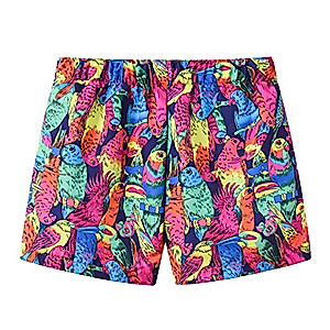 Ikevan Baby Sports Short Pants 2 to 8 Years Toddler Boys Girls Cartoon Floral Printed Sport Shorts Kids (Hot Pink, 5 Year)