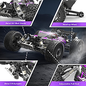 Jetwood 1/16 Fast Remote Control Car for Adults, Electric 4WD RTR Brushless RC Cars, High Speed RC Truck Gifts for Boys, Max 42 mph Offroad Buggy, JC16EP with 2 Lipo