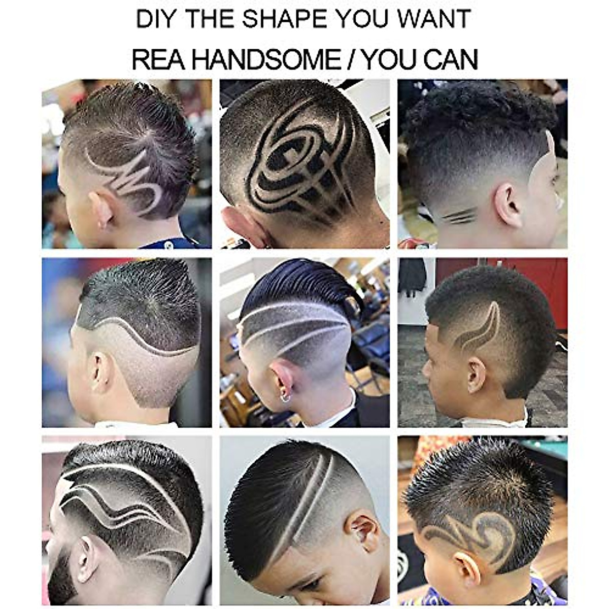 QYY Hair Engraving Pen Shaver, Professional Rechargeable Hair Trimmer Clipper, Stainless Steel Lettering Clipper Styling Tools for Hair/Eyebrows/Beards