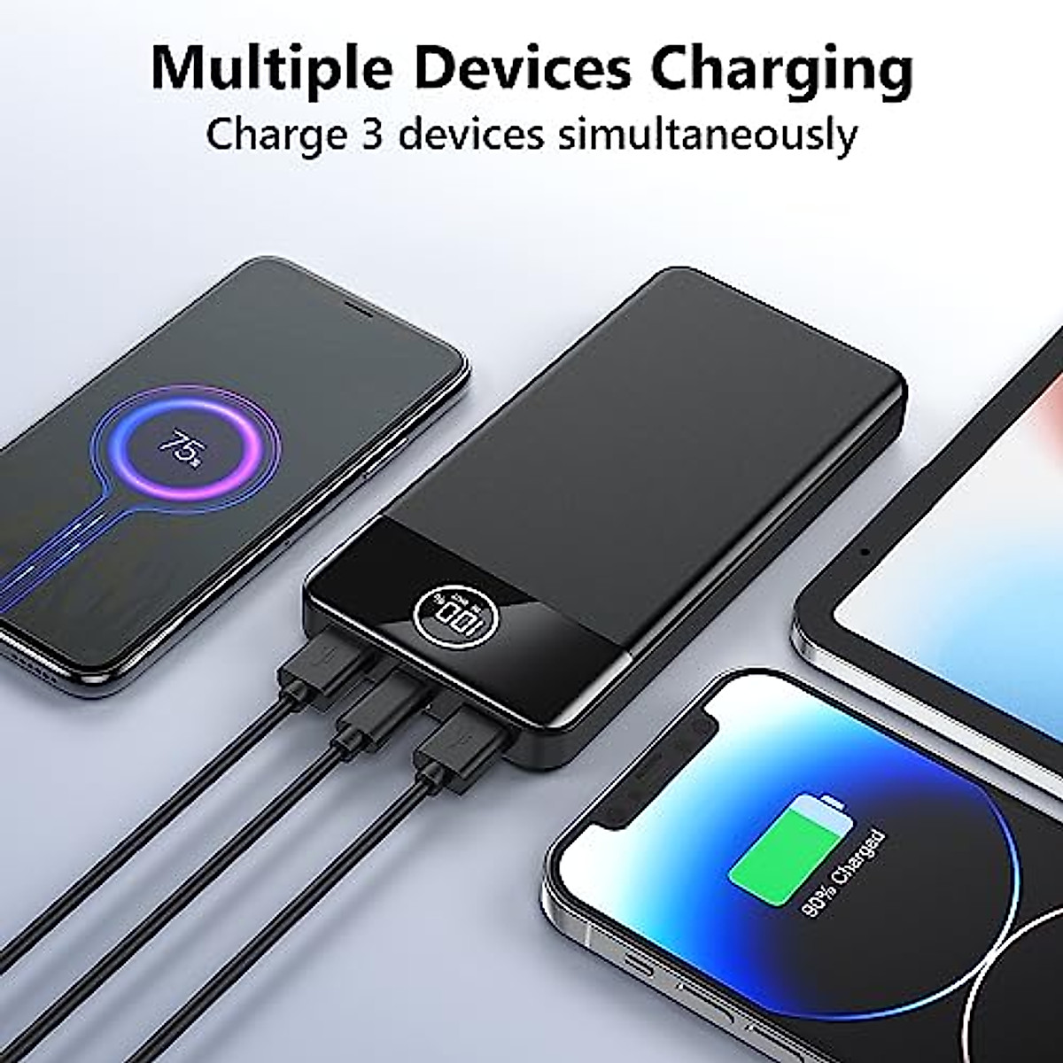 Portable Charger, 33800mAh Power Bank, 22.5W Fast Charging Battery Pack with USB C/USB A Output, Digital Display Portable Phone Charger for iPhone 15/14/13 Pro Samsung Google Android Cell Phone etc