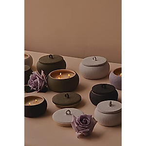 Paddywax Scented Candles Cali Collection Soy Wax 3-Wick Candle in Ceramic Container with Lid, 10-Ounce, Vetiver Cardamom