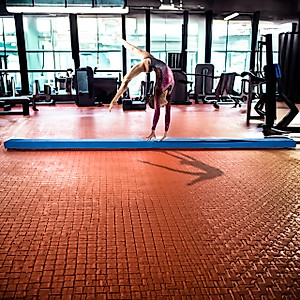 Trademark Innovations Gymnastics Foam Floor Folding Balance Beam for Home