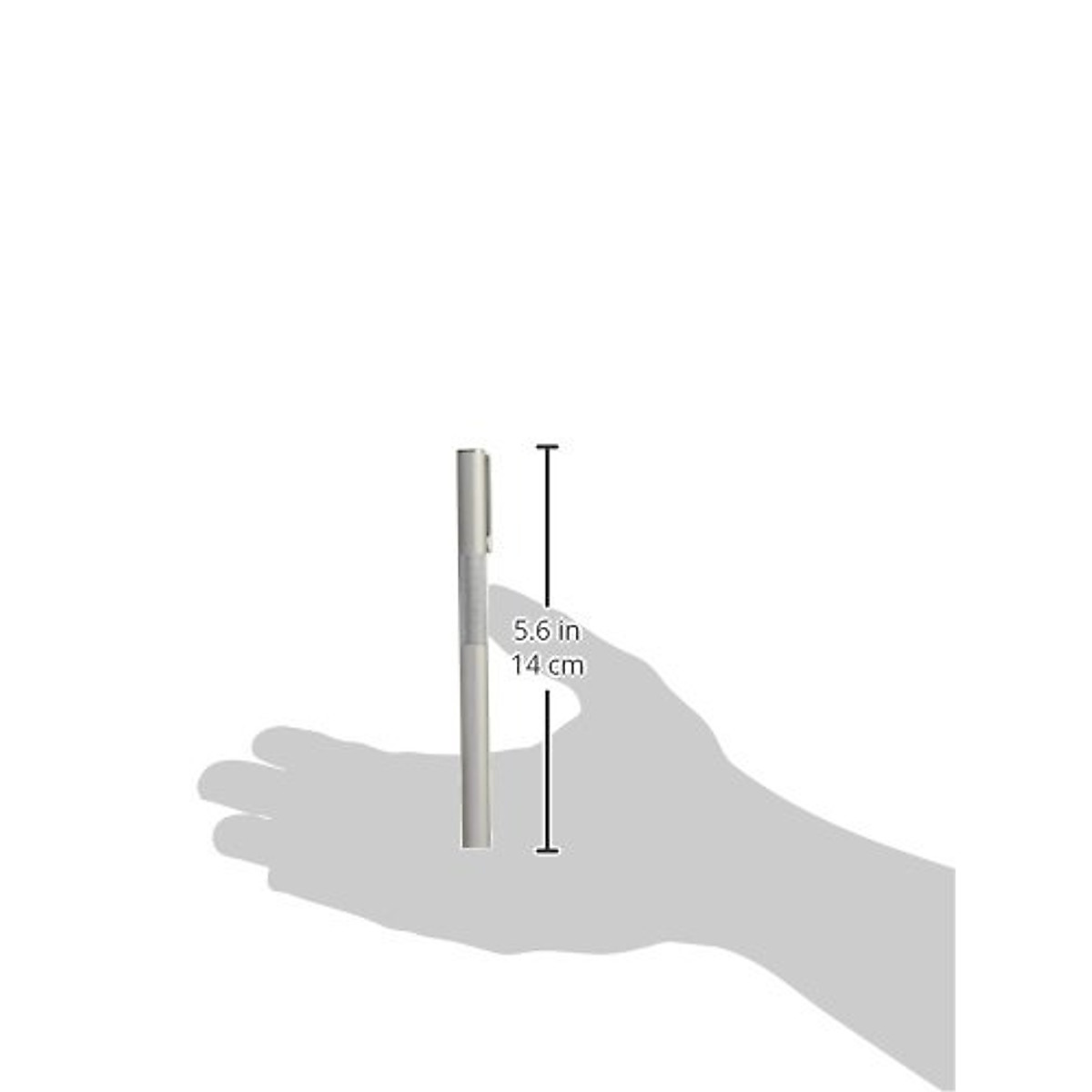 MUJI Aluminum Body Fountain Pen - Fine Nib - with 2 Refill Ink Cartridge