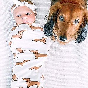 Doxie Swaddle Sack for Newborn, Dachshund Cocoon, Weiner Dog Swaddle with Headband, Boy Sleep Sack, Baby Boy Cocoon Swaddle, Cocoon Sack, Newborn Hospital Photos