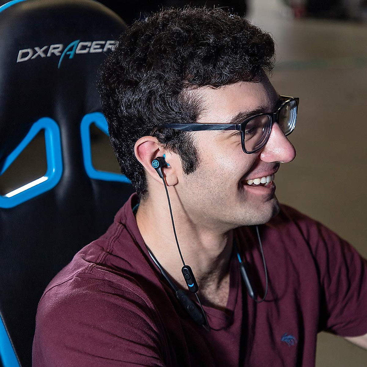 JLab Play Gaming Wireless Earbuds, 11+ Hour Bluetooth 5 Playtime 60ms Super-Low Latency for Mobile Gameplay, Built-in Microphone, AUX Gaming Cord Compatible with Gaming Consoles