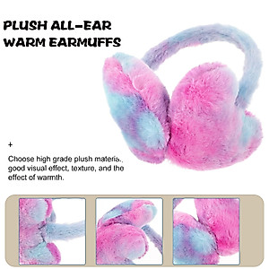 SOIMISS Women Winter Earmuffs Furry Heart Shape Ear Muffs Faux Fur Colourful Ear Covers Warm Ear Warmers for Women Girls Outdoor