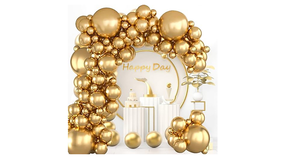 Stunning Gold Balloon Arch Kit for Any Celebration