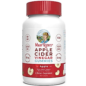 MaryRuth Organics Apple Cider Vinegar | 1 Month Supply | Apple Cider Vinegar Gummies for Adults and Kids | Supplements for Immune Support | Vegan | Non-GMO | Gluten Free | 30 Servings