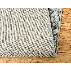 Unique Loom Sofia Collection Area Rug - Grace (5' 1" x 8', Dark Gray/ Gray)