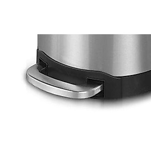 PDTXCLS SPPRANDOM Innovaze 1.6 Gal./6 Liter Stainless Steel Semi-Round Step-on Trash Can for Bathroom and Office