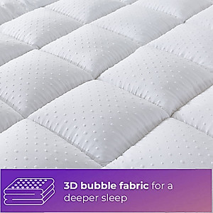 YZ HOMTEX Mattress Topper King Mattress Pad Protector - Quality Plush Luxury Down Alternative Pillow Top - Extra Thick Mattress Cover(King Size)