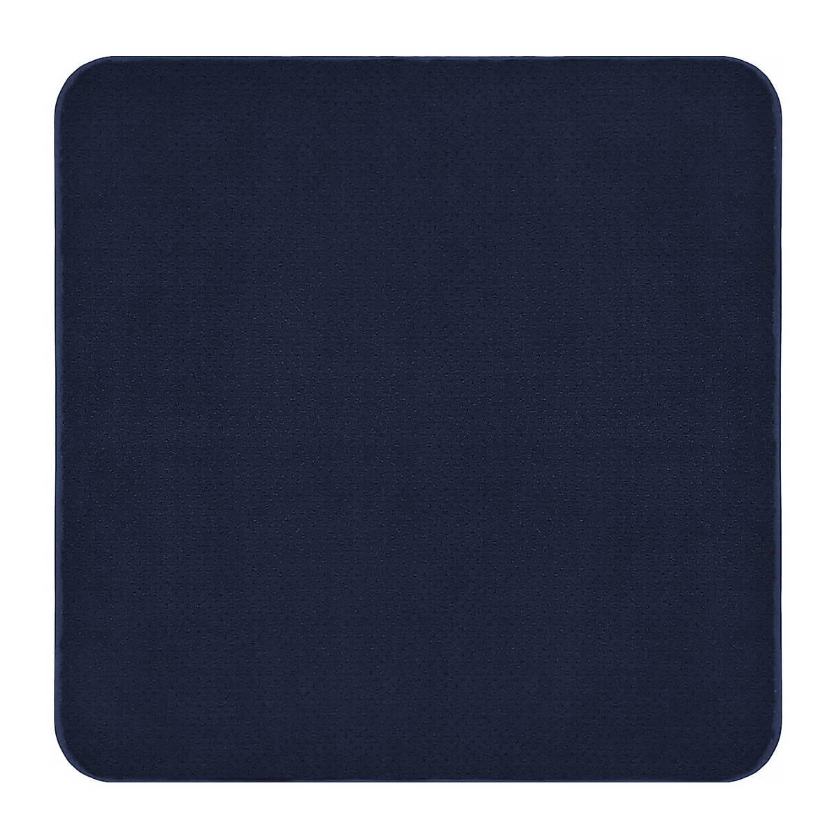 House, Home and More Skid-Resistant Carpet Indoor Area Rug Floor Mat - Navy Blue - 3 Feet X 3 Feet