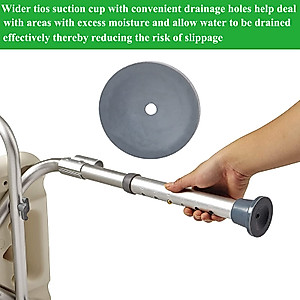 Slope Replacement Feet for Shower Chair Bath Seat, shower stools and transfer bench, non-skid Shower Bench and Tub Transfer Benches Rubber Suction Cup Feet, Metal Insert Reinforced (slope, 1-1/8" I.D)