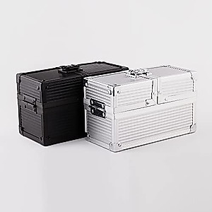 Black Double Metal Deck Box Dice Box for Deck Protector storage Trading Cards TCG Ultra Pro Sleeve MTG Magic FaB YGO Yugioh EDH Commander PTCG TCG