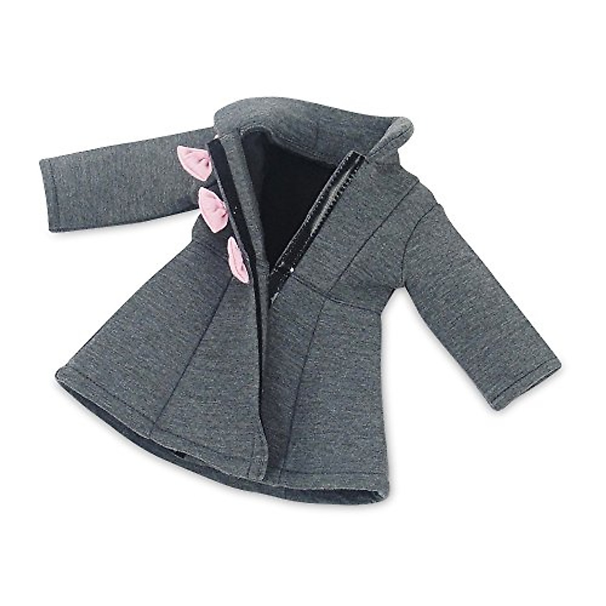 Emily Rose 18-inch Doll Clothes - Grey and Pink 4 PC 18" Doll Winter Coat Outdoor Outfit, Includes Matching Hat, Boots and Scarf | Compatible with American Girl Dolls