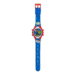 Accutime Super Mario Kids Digital Watch with Yoshi, LED Light Show, Soft Silicone Strap, Durable Kid-Friendly Design, Fun Time-Telling for Boys and Girls