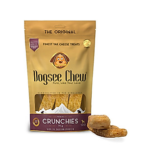 DOGSEE CHEW Crunchies | 100% Natural Himalayan Yak Chews | Helps Fight Plaque and Tartar | Maintains a Healthy Coat and Shiny Fur | Ideal for Dogs of All Ages and Breed - 0.15 lb