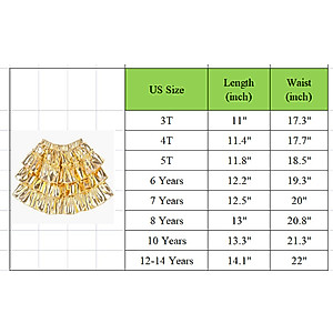 Somlatrecy Girls' Metallic Skirt Toddler Gold Tutu Skirt for Girls Sequin Skirt Rose 7 Years