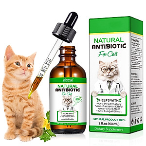 Natural Antibiotics for Cats, Pet Supplements, 2 Fl Oz / 1 Pack Cats Multivitamin, Cat Antibiotic, Supports Cat Allergy Itch Relief, Chicken Flavor