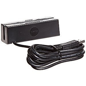 MagTek 21040140 SureSwipe Dual Head Triple Track USB HID Magnetic Stripe Reader with 6' Cable, 60 in/s Swipe Speed, 5V, Black
