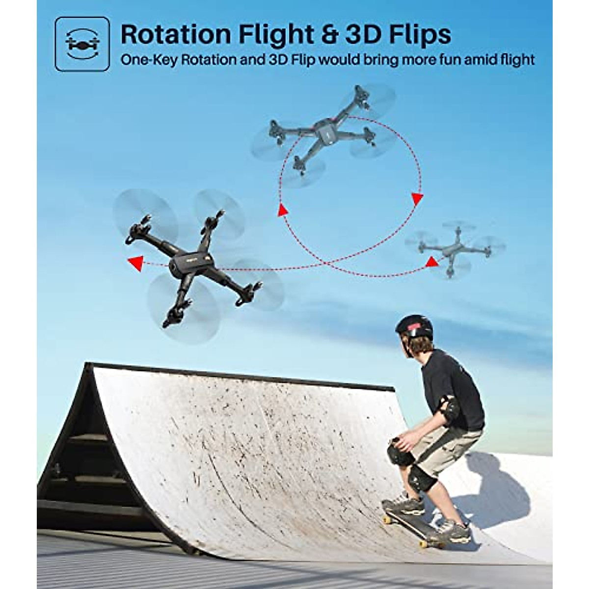 SYMA Drone with Camera 1080P HD FPV Cameras Remote Control Toys RC Quadcopter Helicopter Gifts for Boys Girls Adults Beginners with Altitude Hold, Headless Mode, One Key Start, 3D Flips 2 Batteries