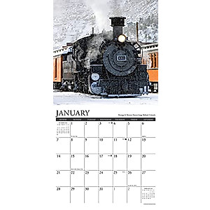 Willow Creek Press Railroading Monthly 2024 Wall Calendar (12" x 12")