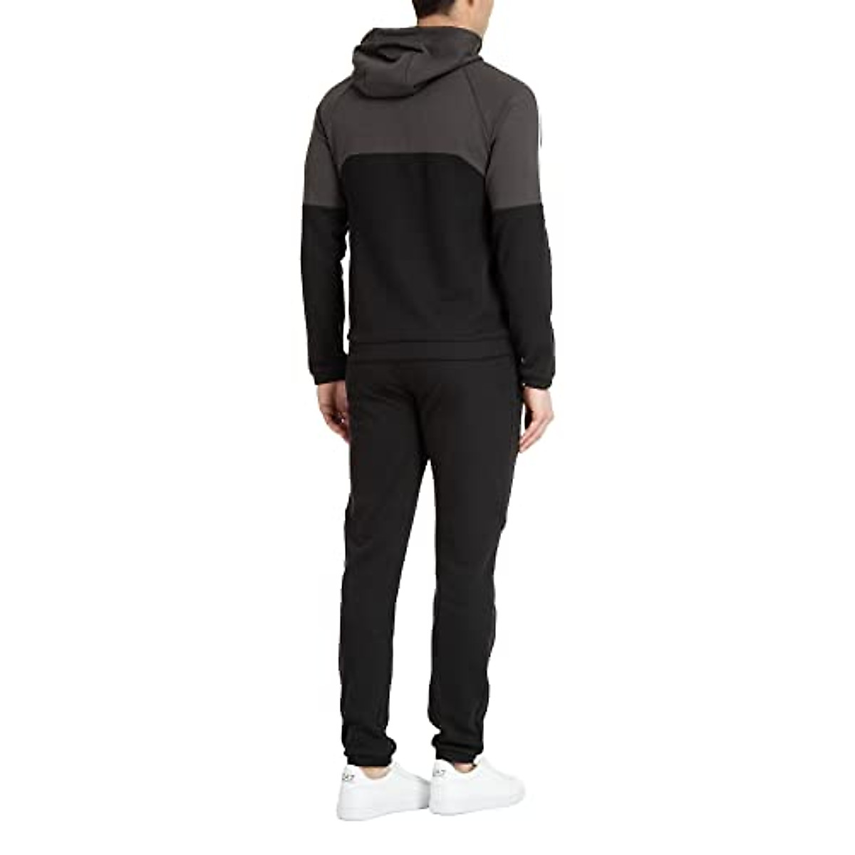 Emporio Armani EA7 men tracksuit black - grey M