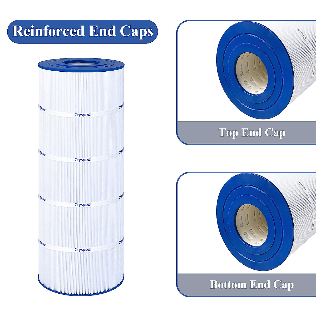 Cryspool CP-08055 Pool Filter Compatible with C1200, CX1200RE, PA120, Unicel C-8412, Filbur FC-1293, Waterway Clearwater II 125, 817-0125N,120 Sq. Ft, 1 Pack