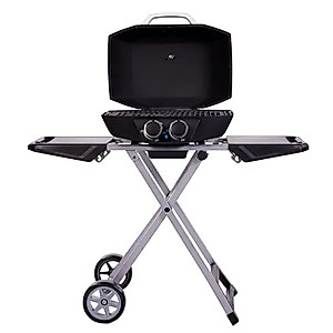 Pit Boss 2B Portable Gas Grill with Collapsible Cart, Black (10919)