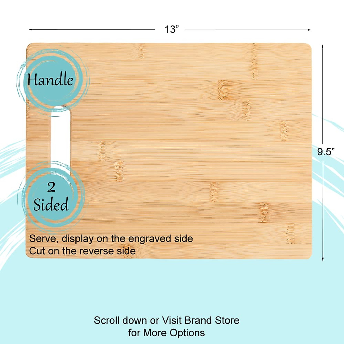 Darth Vader I Find Your Lack Of Sushi Disturbing Engraved Bamboo Wood Cutting Board Sashimi Serving Plate 9.5 x 13" Tray Cutting Board with Handle Star Wars Gift