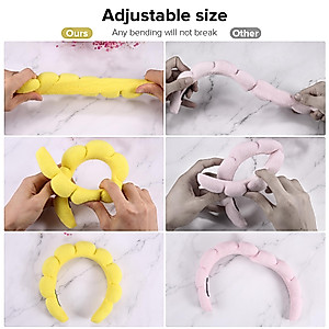 Ztomine Spa Headbands for Washing Face or Facial, Set of 2 Skincare Headbands, Terry Cloth Headband Face Wash Headband Combo Pack - Puffy Makeup Headbands for Face Washing, Mask, Skin Treatment