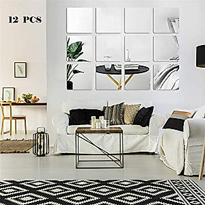 Mirror Wall Stickers Acrylic Tiles, 3D Hexagon Jigsaw Wavy Mirror Art DIY Home Decorative Hexagonal Wall Sheet Plastic Mirror for Home Living Room Bedroom Sofa Background Wall Decal Decoration Decor