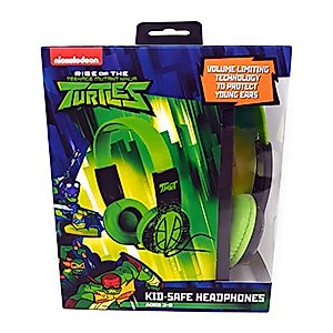 Teenage Mutant Ninja Turtles Kids Safe Over The Ear Headphones HP2-03265| Kids Headphones, Volume Limiter for Developing Ears, 3.5MM Stereo Jack, Recommended for Ages 3-9, by Sakar