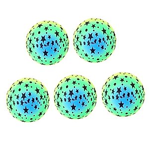 NUSITOU 5 Pcs 22 Bulk Beach Balls Beach Toys for Kids Inflatable Balls for Kids PVC Bouncy Kickball Swimming Pool for Kids Football Water Rainbow Ball Pat The Ball Pool Party Sports Beach