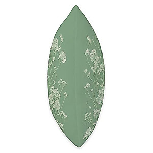 Aesthetic Designs by Moshitaishi Sage Green Botanical Flower Minimalist Pastel Mint Aesthetic Throw Pillow, 16x16, Multicolor