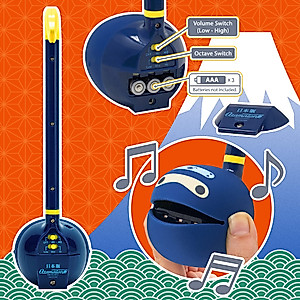 Otamatone Classic Ninja [Officially Licensed] Japanese Character Electronic Musical Instrument Portable Synthesizer from Japan Maywa Denki for Children Kids and Adults Gift