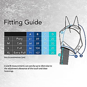 Harrison Howard CareMaster Horse Fly Mask with Ears and Nose Fringe Fly Protector Defender Mask Piano Black Full Size