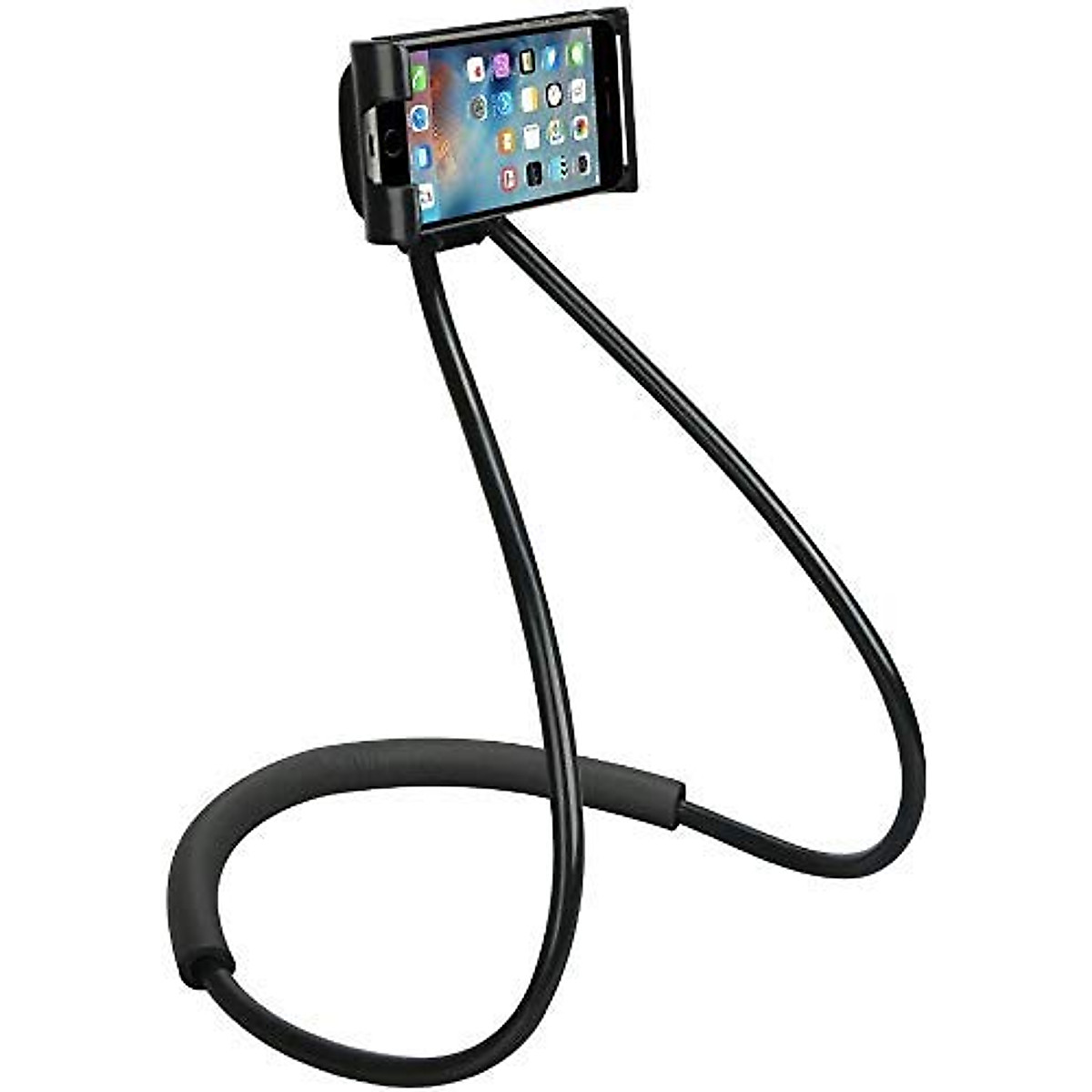 Haoxuann,Universal Moblie Phone Stand,Lazy Cell Phone Holder & Neck Cell Tablet Phone Mount Holder Flexible Lazy Bracket DIY Free Rotating (Black)