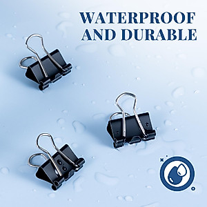 Small Binder Clips Bulk 864 PCS - Mini Binder Clips 15mm Paper Clip 5/8 Inch Paper Clamps, Micro Black Metal Binding Paperwork Clamp, School Teachers Office Supplies