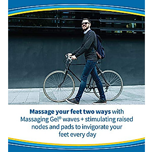 Dr. Scholl's Stimulating Step Insoles with Massaging Gel Plus Stimulating Nodes, Unisex 1 Pair