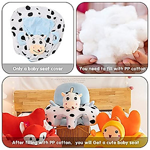 Rehomy Baby Floor Seat Learn to Sit Lounger Cover Cute Plush Baby Learning Sitting Chair Cover for Infants Toddler (Only Cover, No Filling)