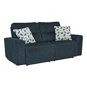 Signature Design by Ashley Paulestein 2 Seat Reclining Power Sofa, 81"W x 41"D x 40"H, Blue