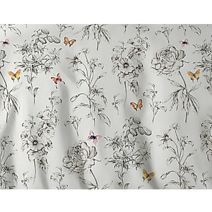 Pointehaven Soft Cotton Sateen Digital Print Reversible All Season Gentle Sheen Duvet Set - Button Closure