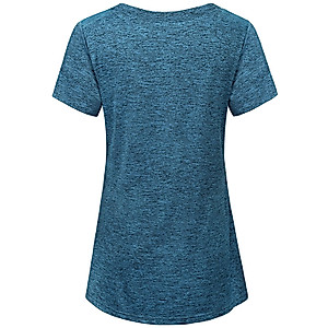 Kimmery Womens Workout Tops for Women Tops for Women Casual Summer Tops Athletic Tops for Women Yoga Tops Summer Shirts Blue L