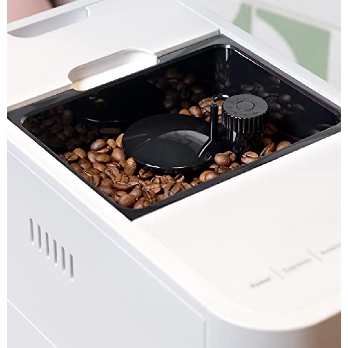 Café Affetto Automatic Espresso Machine + Milk Frother | Built-In & Adjustable Espresso Bean Grinder | One-Touch Brew in 90 Seconds | Matte White, 1.2 Liter, (C7CEBBS4RW3)