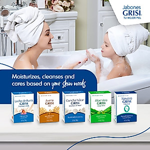 Grisi Oat Soap Cleansing Balancing Soap with Natural Oat Assists in Balancing your Skin and Moisturizing it Delicate, 6-Pack of 3.5 Oz Each Soap, 6 Soaps