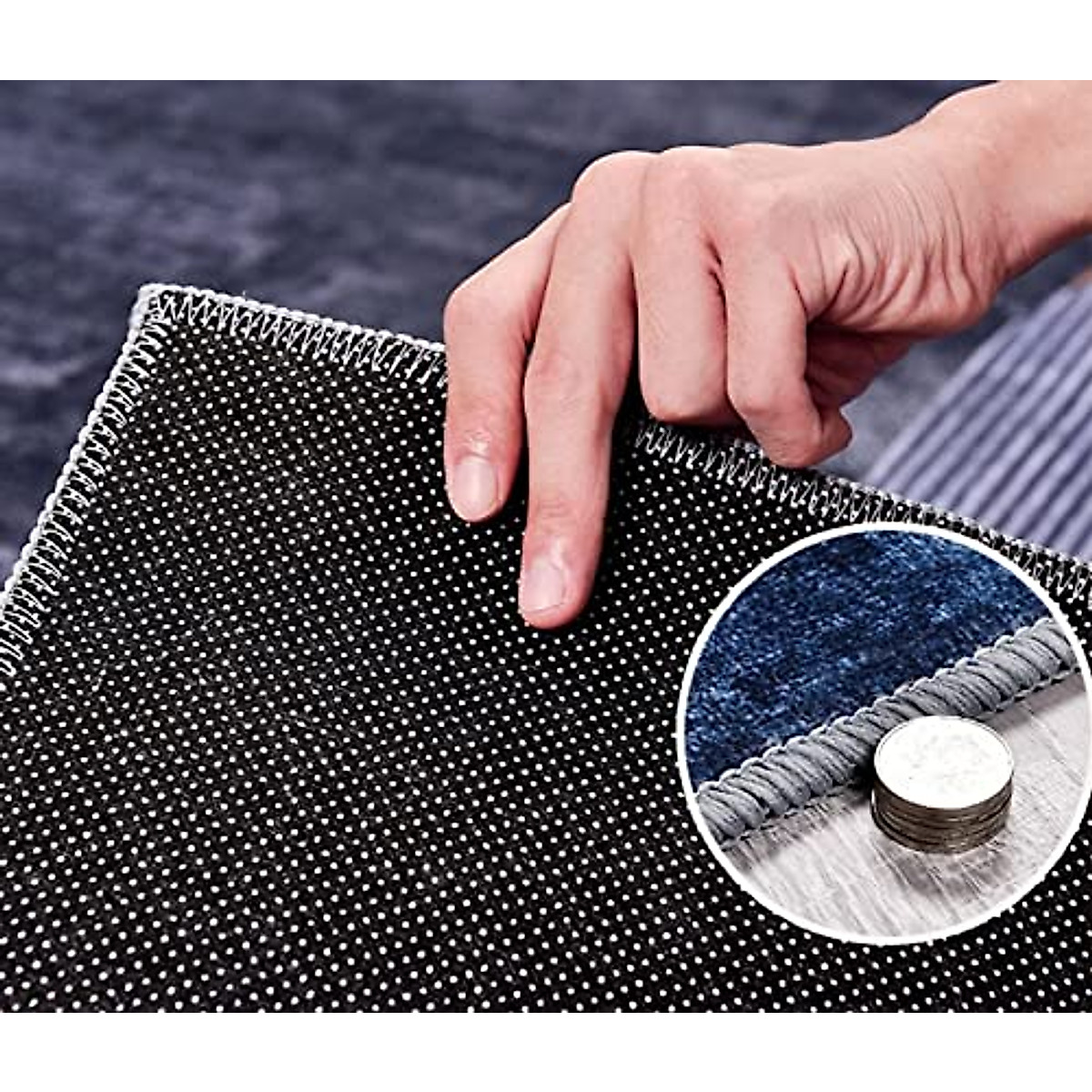 Luxury White Gold Marble Area Rugs 5x7 Modern Abstract Soft Thick Carpet for Living Room Bedroom Chic Boho Dining Room Rugs Art Decor Home Office Floor Rug Non-Slip Runner Rug