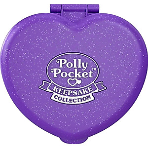 Polly Pocket Collector Compact with 2 Micro Dolls, 2 Animal Figures & Carriage Accessory, Heritage Keepsake Collection Starlight Castle, Collectible Toy